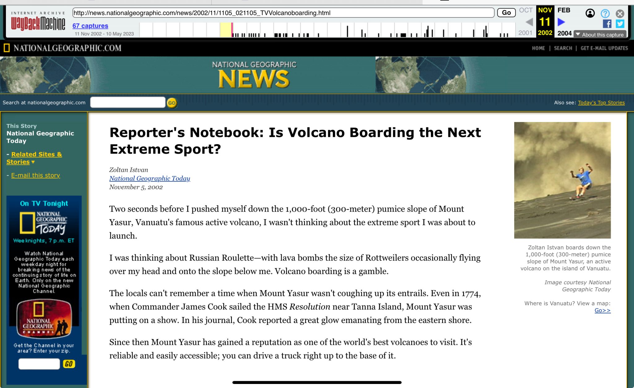 Volcano Boarding